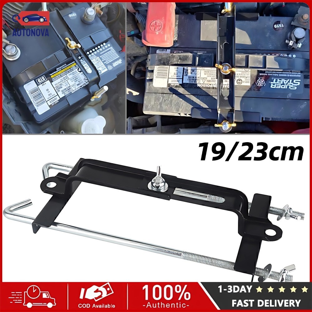 Car Battery Holder Set 19/23cm Adjustable Stabilizer Fixed Bracket Car ...