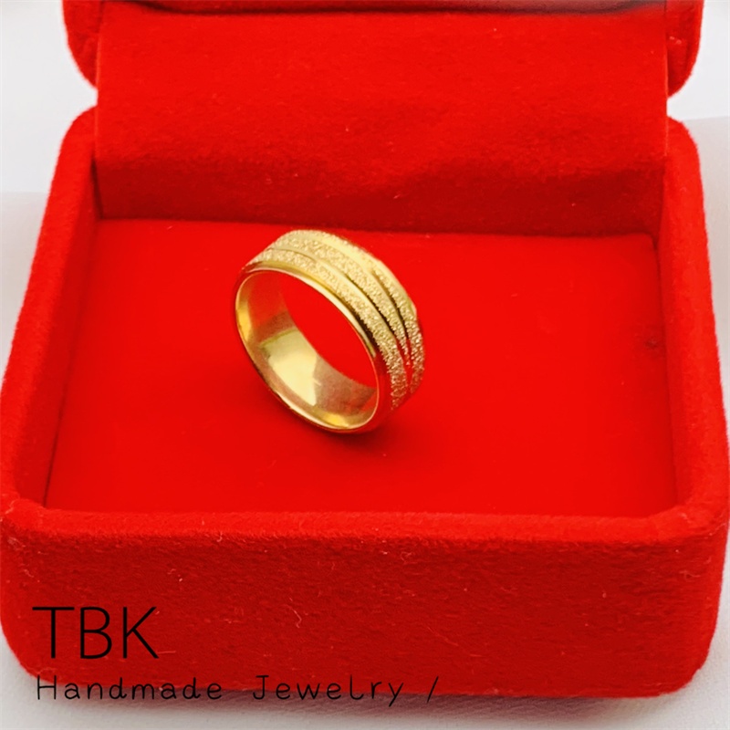 TBK 24K Bangkok Gold Couple Ring Wedding Ring for Unisex 1pcs only ...
