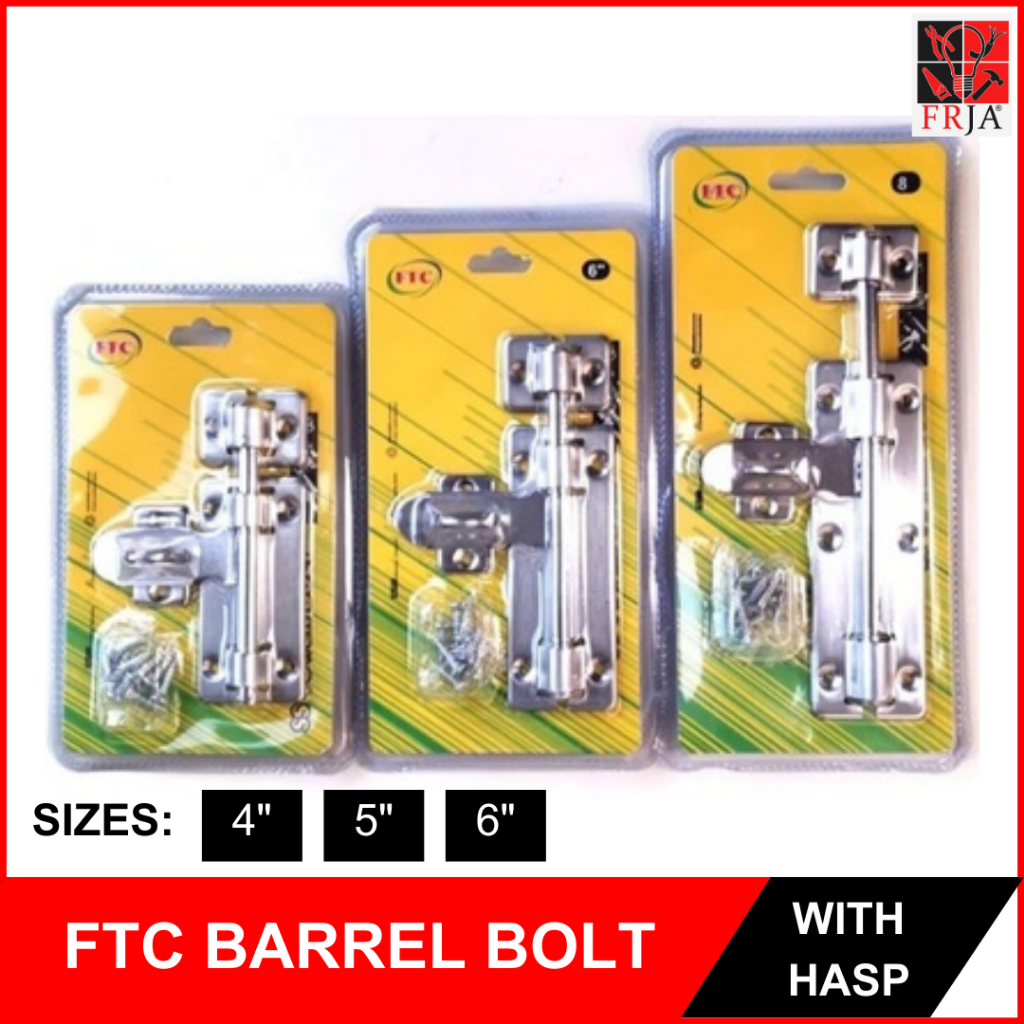 FTC BARREL BOLT WITH HASP 4", 6", 8" SIZE AVAILABLE (WHOLESALE PRICE ...
