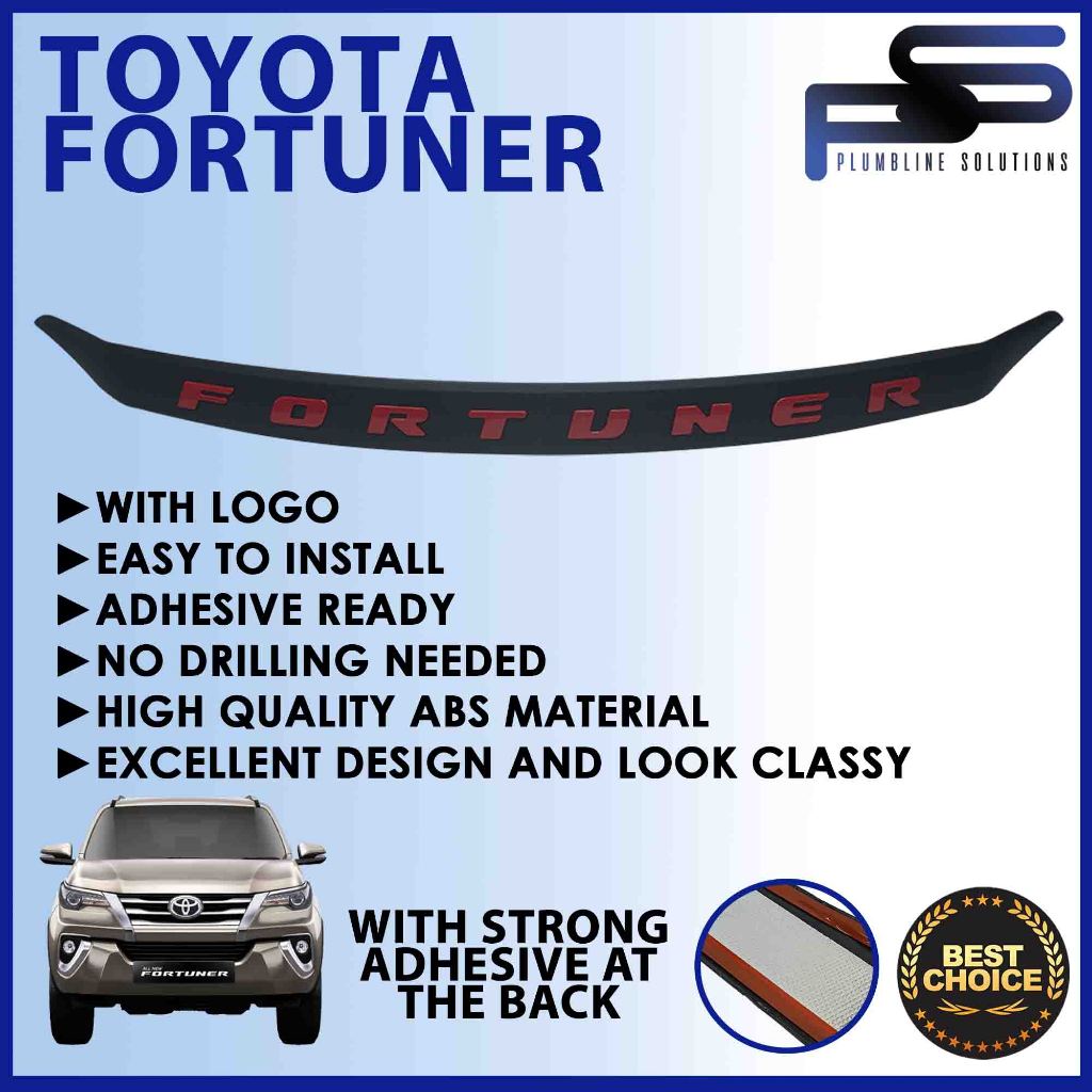 Car Bonnet Guard for Toyota Fortuner 2016 - Onwards No need Screw with ...
