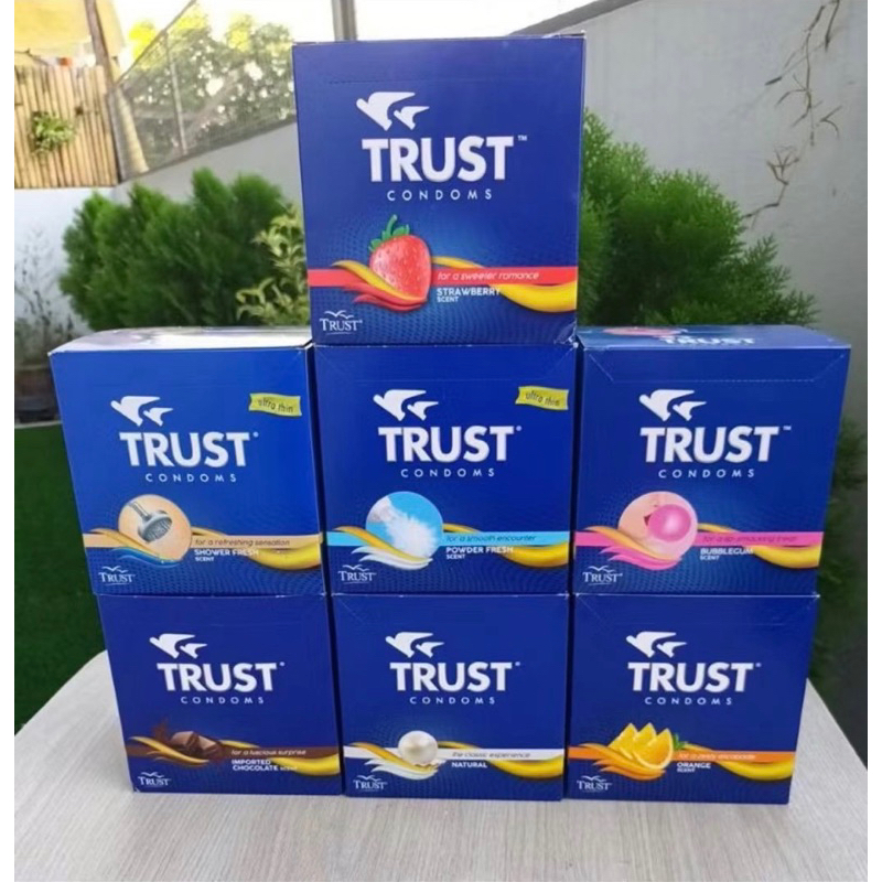 TRUST Condoms (sold per box) DISCREET PACKAGING (per box 3pcs) | Shopee ...