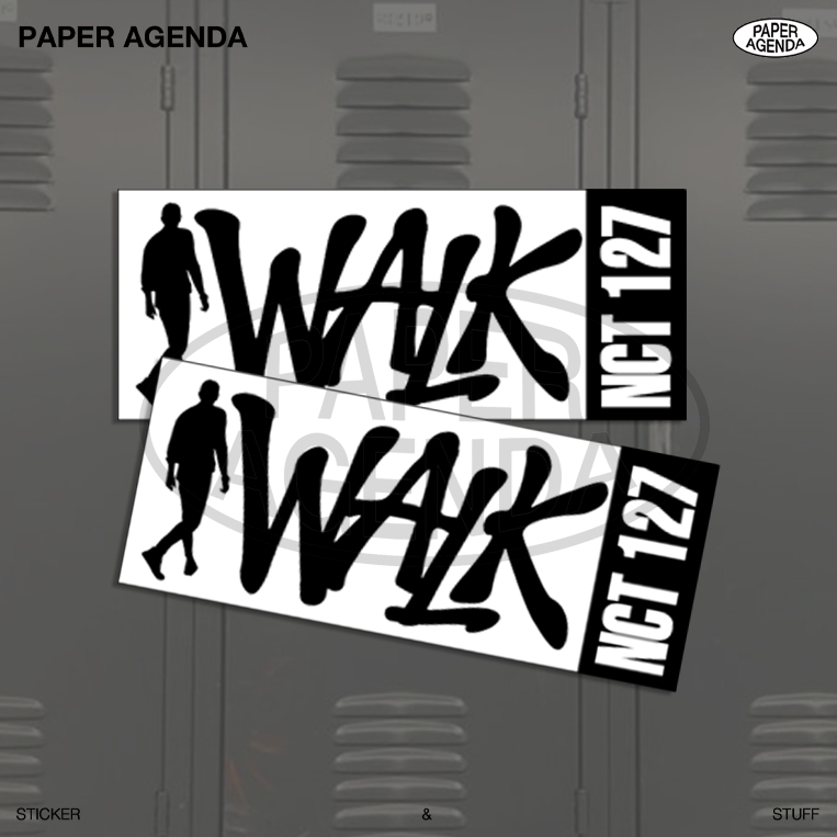 Walk NCT 127 KPOP Premium Vinyl Laptop Flask Sticker by Paper Agenda ...
