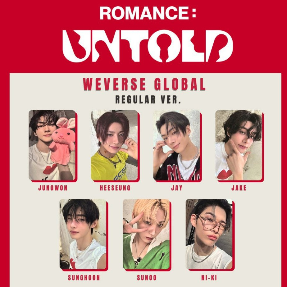 ENHYPEN FABRIC & ROMANCE:UNTOLD LUCKY DRAW AND WEVERSE POB | Shopee Philippines