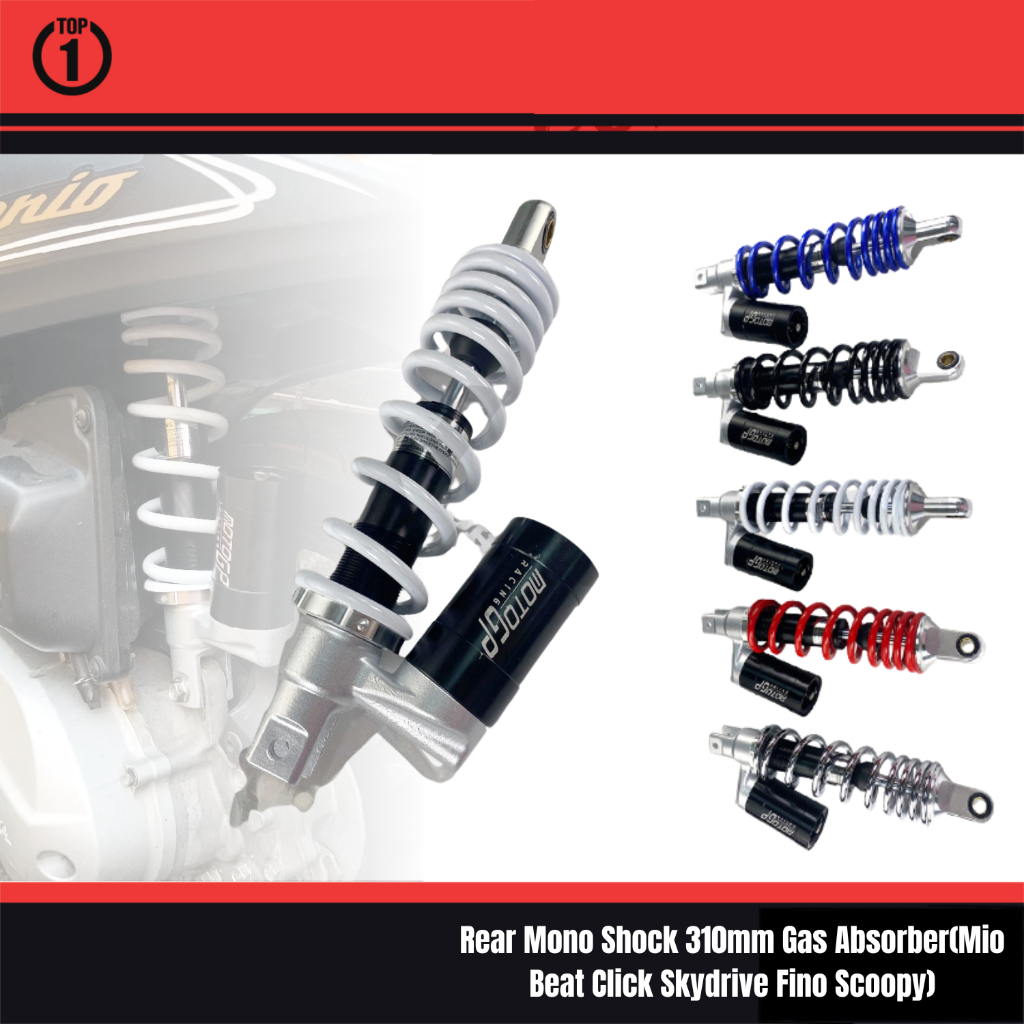 Top1 PH 310mm High Quality Rear Shock Absorber For Mio Beat Fi Click Skydrive Scoopy Fino Gear ...