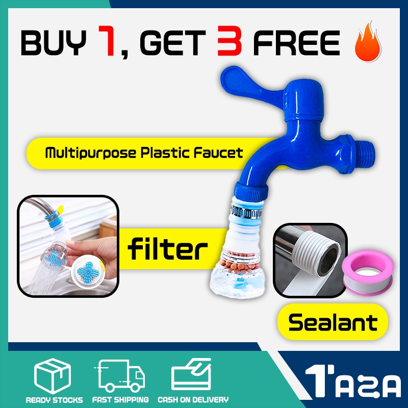 Plastic PVC Faucet with Hose Connector Multipurpose Plastic Home Faucet ...