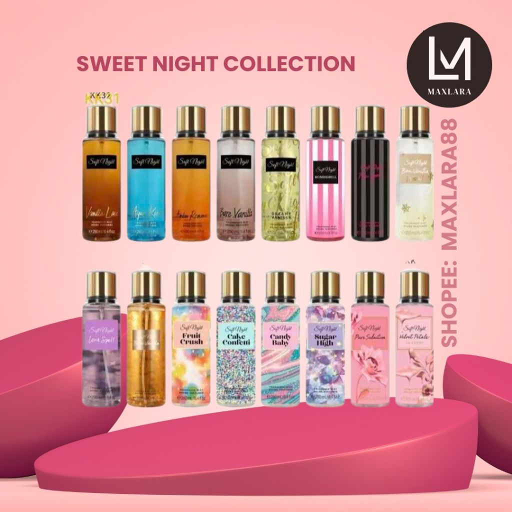 Soft Night Collection Perfume Fragrance Body Mist 250ml | Shopee ...