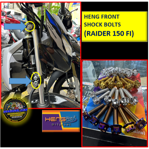 HENG Original SUZUKI RAIDER 150 FI Front Shock Bolts (6pcs) | Shopee ...