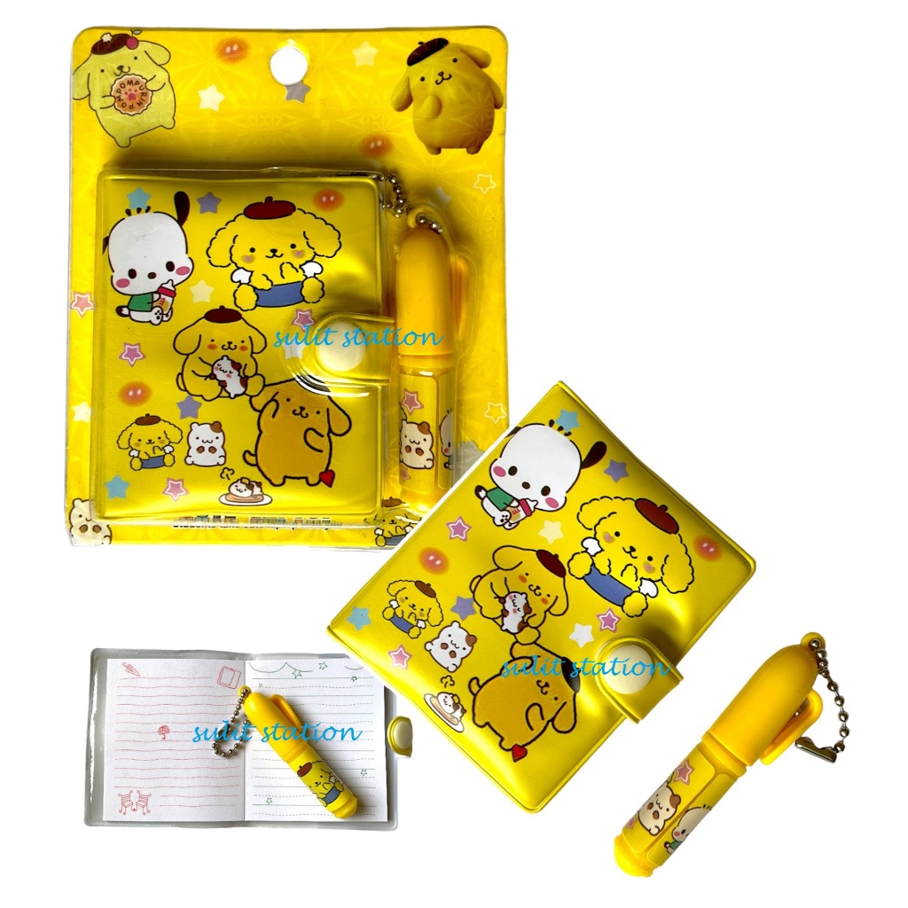 SANRIO POMPOMPURIN PURIN POKEMON go PIKACHU CHARACTER MINI NOTEBOOK ...