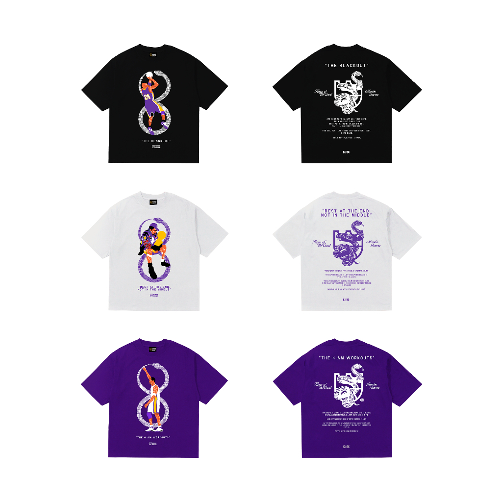 KOTC “Mamba Mentality” Kobe T-Shirt for Men Heavyweight Oversized Shirt ...