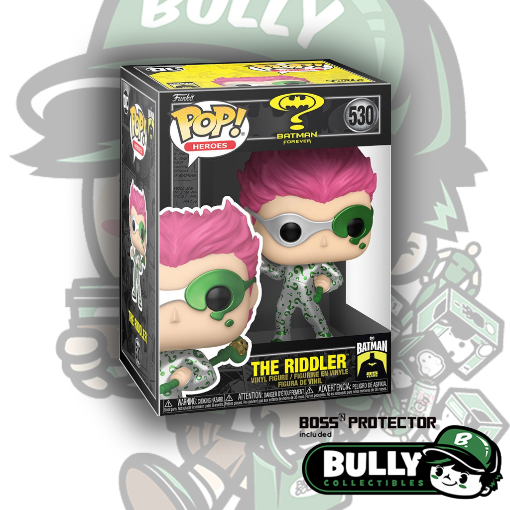 Funko POP! Heroes: Batman Forever - The Riddler Metallic 530 With Boss ...