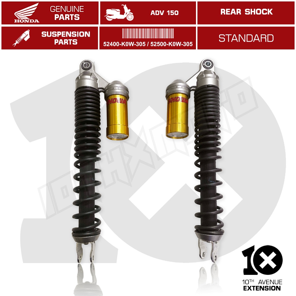 10thX Honda Genuine Rear Shock Set Part No. 52400-52500-K0W-305 for ADV ...