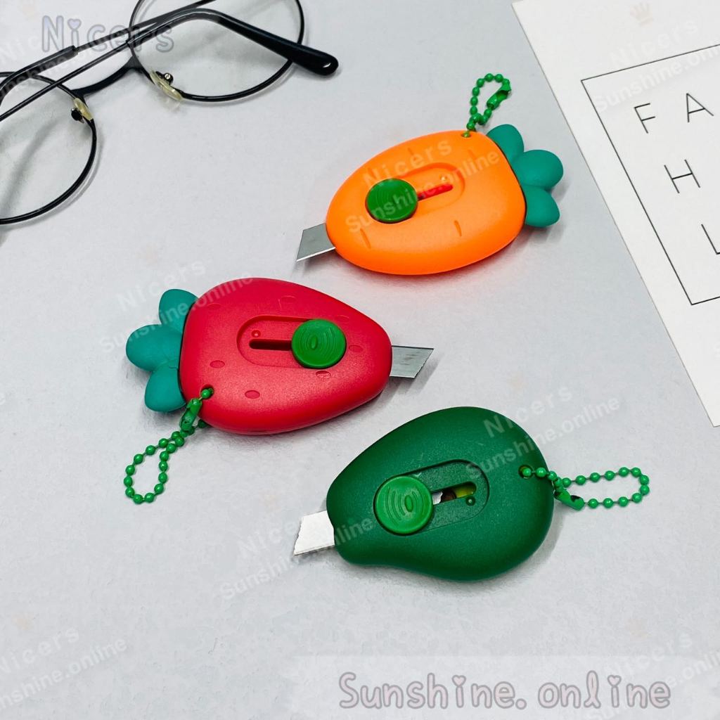 Mini Utility Knives Fruits Shaped box cutter Rectractable Letter opener ...