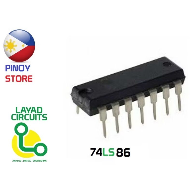 74LS86 7486 XOR logic Gate IC quad xor gate for digital circuits experiment electronics lab ...