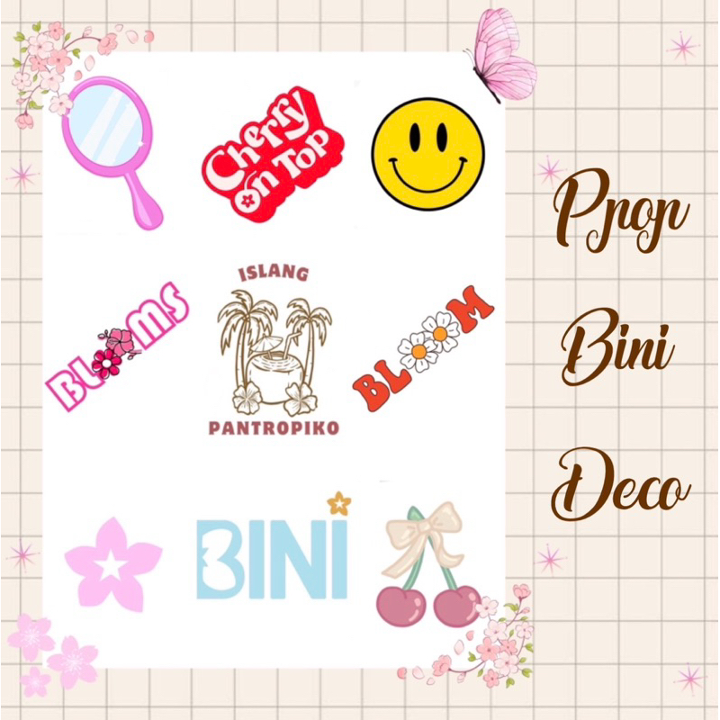 Ppop Bini Fan-art Deco Waterproof Laminated Vinyl Sticker Pack Die-cut ...