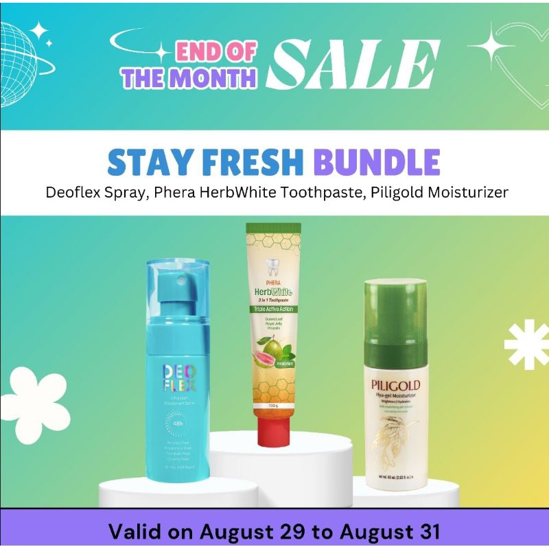 Stay Fresh Bundle ( Deospray+Toothpaste+Moisturizer) | Shopee Philippines