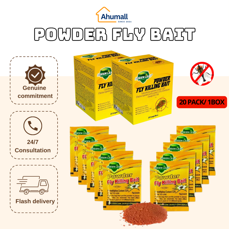 Original Green Leaf Effective Fly Killing Bait Powder Designed To Kill ...