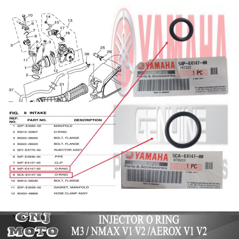 O-RING INJECTOR FOR NMAX / AEROX/M3 SOLD PER PIECE | Shopee Philippines