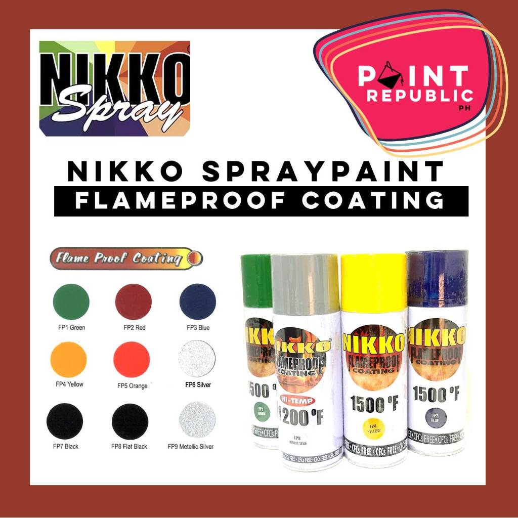 NIKKO SPRAY PAINT - FLAMEPROOF COATING 1200-1500°F (All Purpose Quick ...