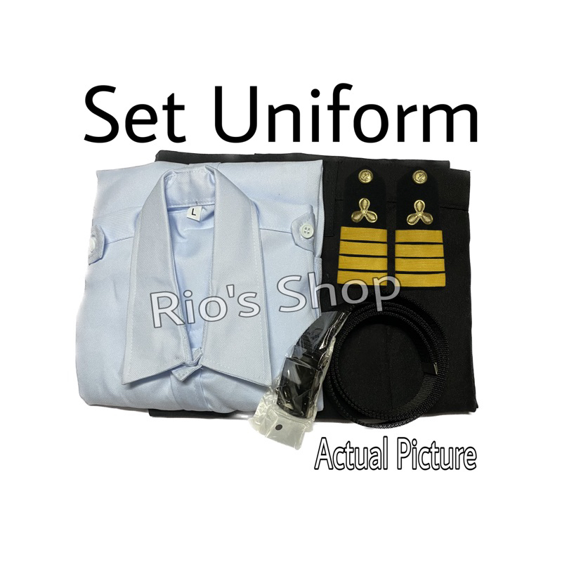 Set Marine Uniform with Polo,Black Pants,Shoulder Board and Garrison ...