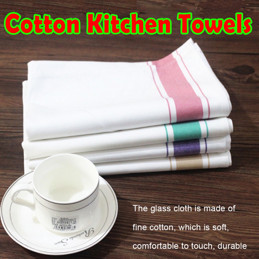 Highly Absorbent Cotton Kitchen Towels, Quick Drying Dish Cloths ...