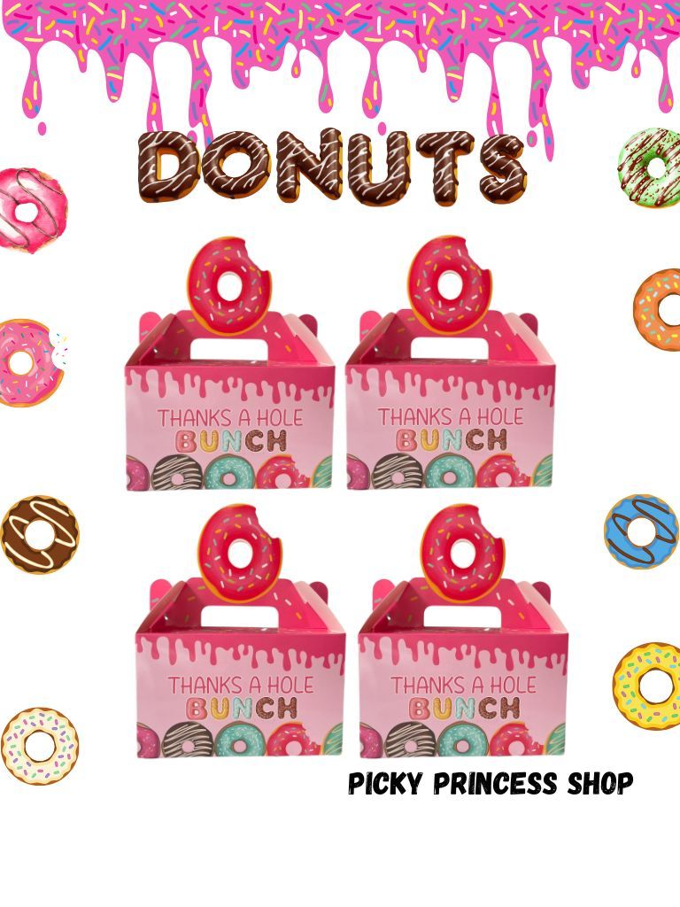 1pc Sweet Donut Theme Candy Land Theme Loot Box Baby Shower Birthday ...