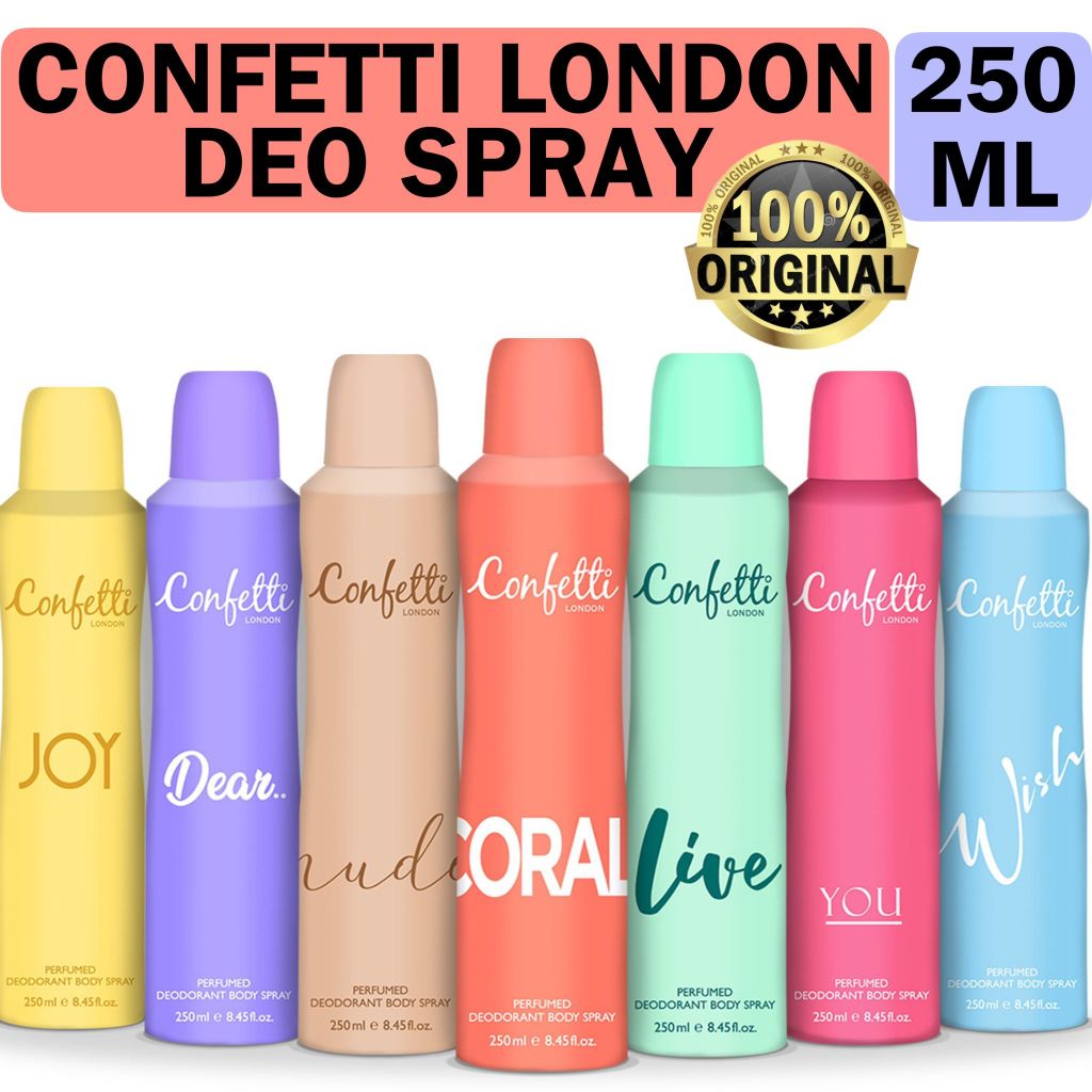 Confetti London Deodorant Spray 250ML | Shopee Philippines