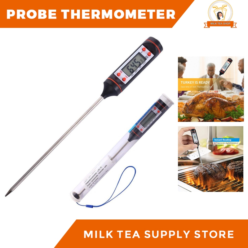 LCD Digital Kitchen Probe Thermometer Food Cooking Oil Temperature ...