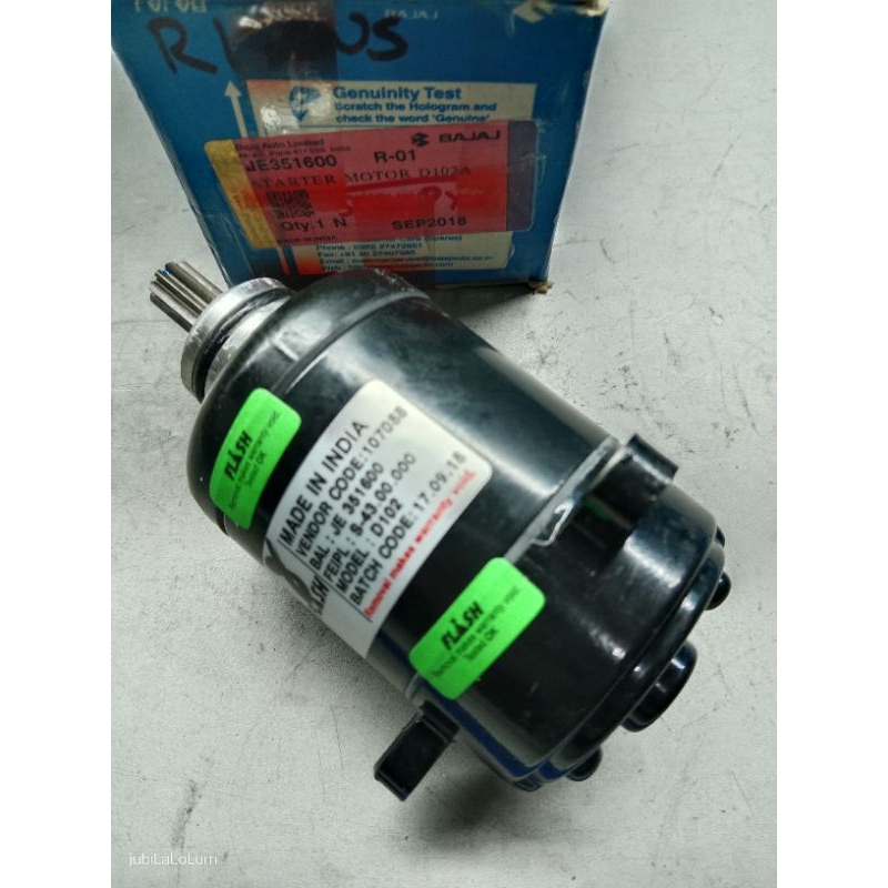 Kawasaki Bajaj Rouser NS150 NS160 Starter Motor Assembly (Genuine ...