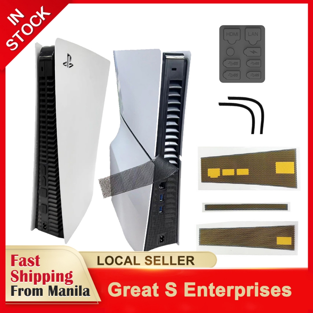 For PS5 slim Console Side Dust Proof Filter Cover Dust plug Prevent ...