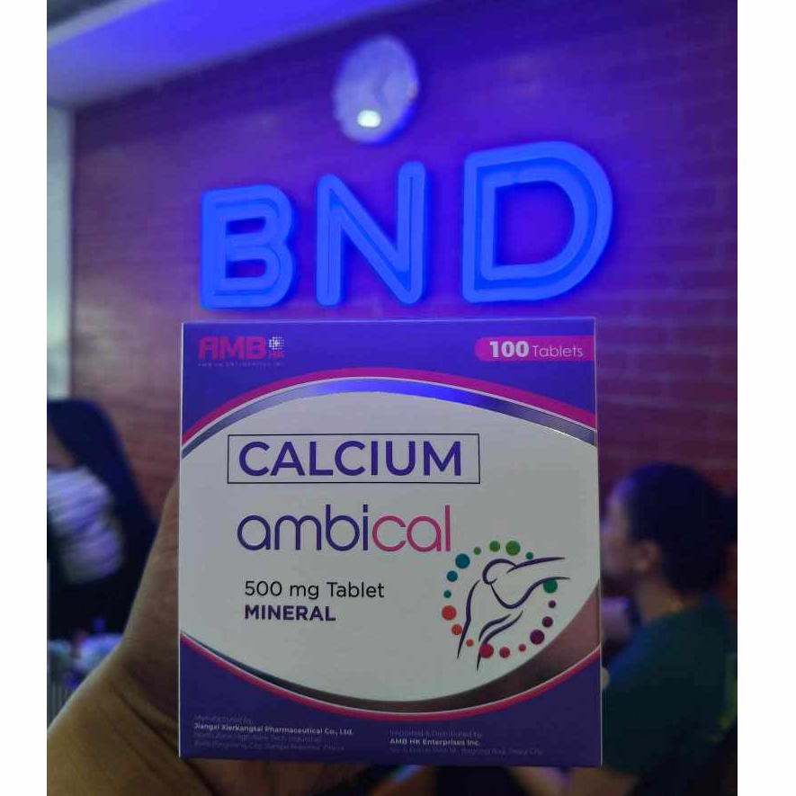 AMBICAL (Calcium) 500mg 100 Tablets | Shopee Philippines