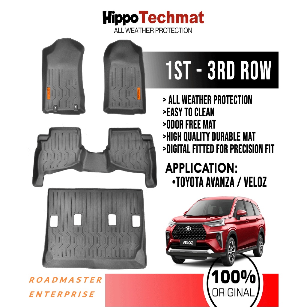 Hippo Techmat Deep Dish Matting for Toyota Avanza / Veloz (1st to 3rd ...