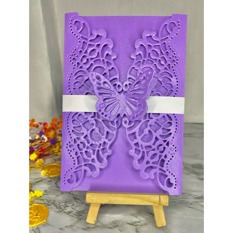 4x6inch ButterFly Wedding/Debut Invitations | Shopee Philippines