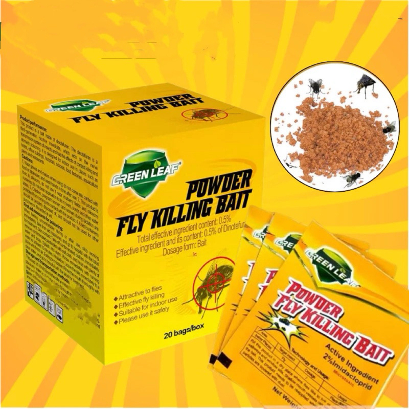 GREEN LEAF POWDER FLY KILLING BAIT 10pcs | Shopee Philippines
