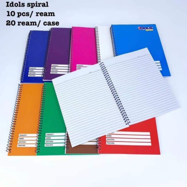 STARCAVE Spiral Notebook 80 Leaves School notebook 10pcs/pack | Shopee ...