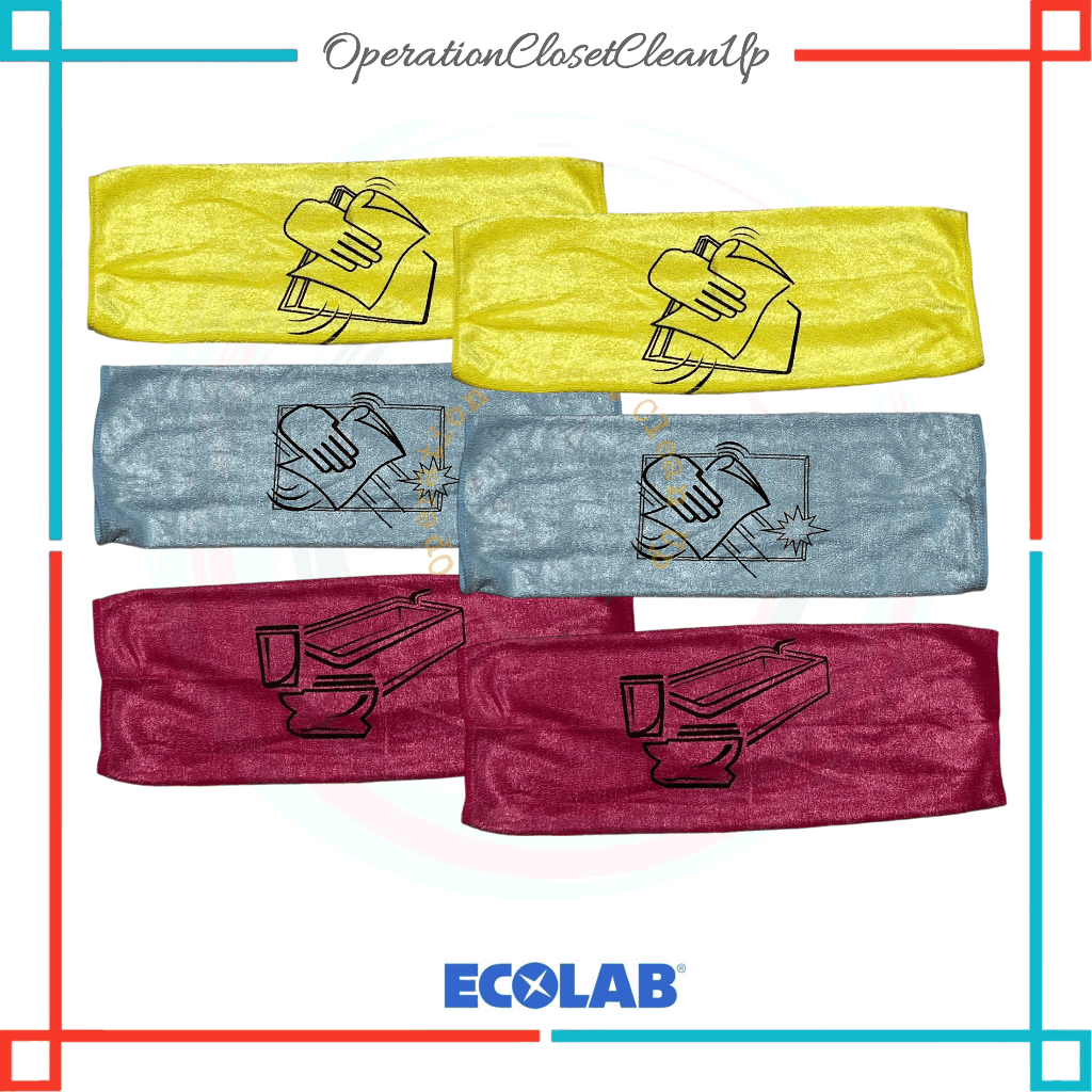 🇨🇦 ECOLAB 2pcs - Microfiber Cloths, 12x12x12x12 inch | Shopee Philippines