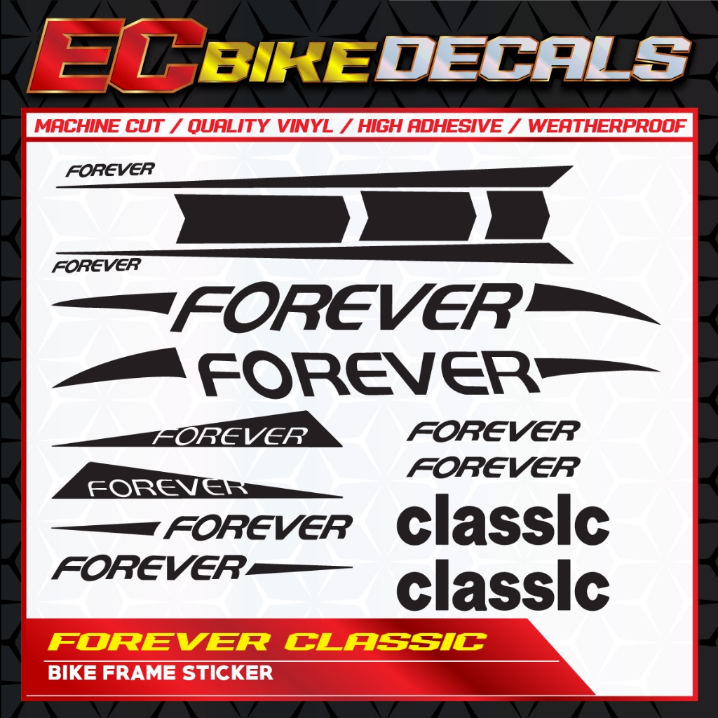 EC BIKE Decals FOREVER CLASSIC Frame Vinyl Sticker for Mountain Bike ...