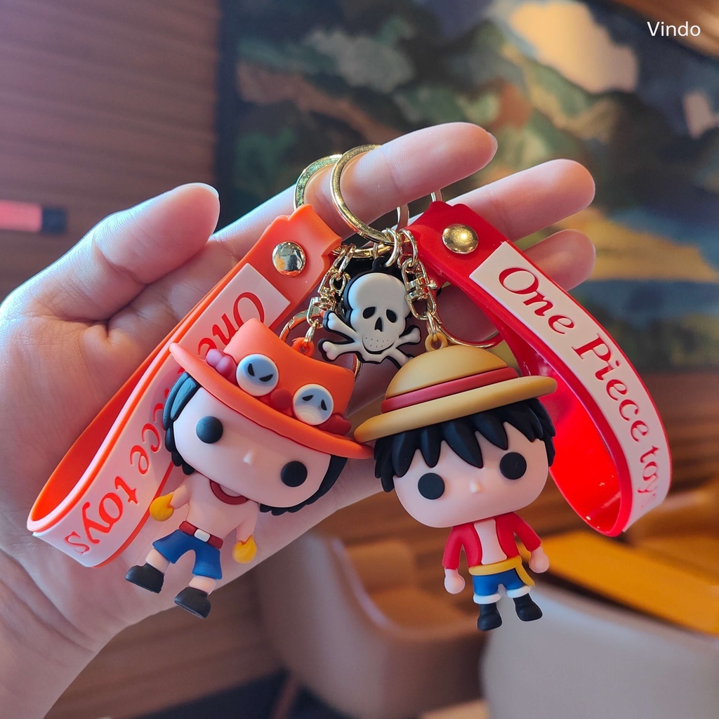 (FREEBIES) ONE PIECE Keychain Anime Luffy Doll Keychain Doflamingo ...