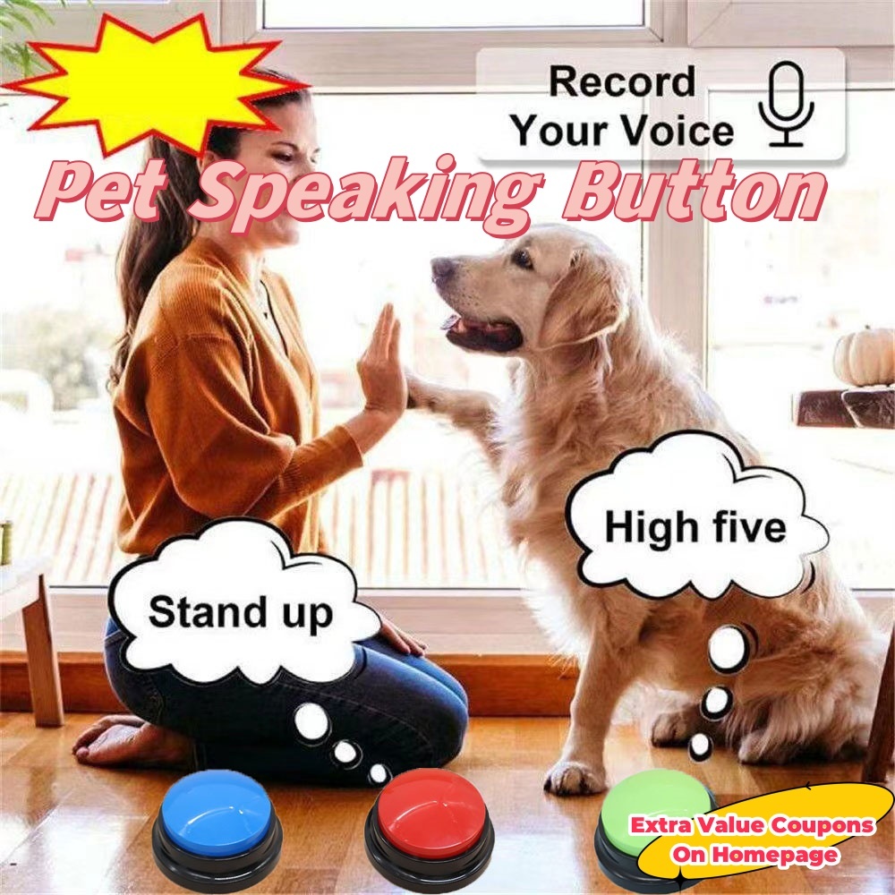 Pet Speaking Buttons Recordable Training Toys for Dogs Portable ...