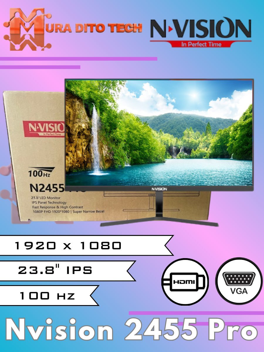 Nvision N2455Pro 24inch Monitor IPS 100Hz Full HD Super Narrow Bezel I ...