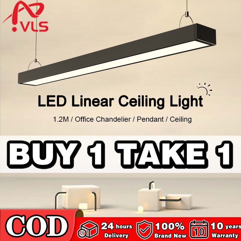 【BUY 1 TAKE 1】LED Linear Light Office Hanging Pendant Light Power ...