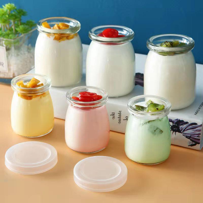 Clear Pudding Jars Jelly Jams Jar Food Grade Glass Yogurt Bottle Food ...