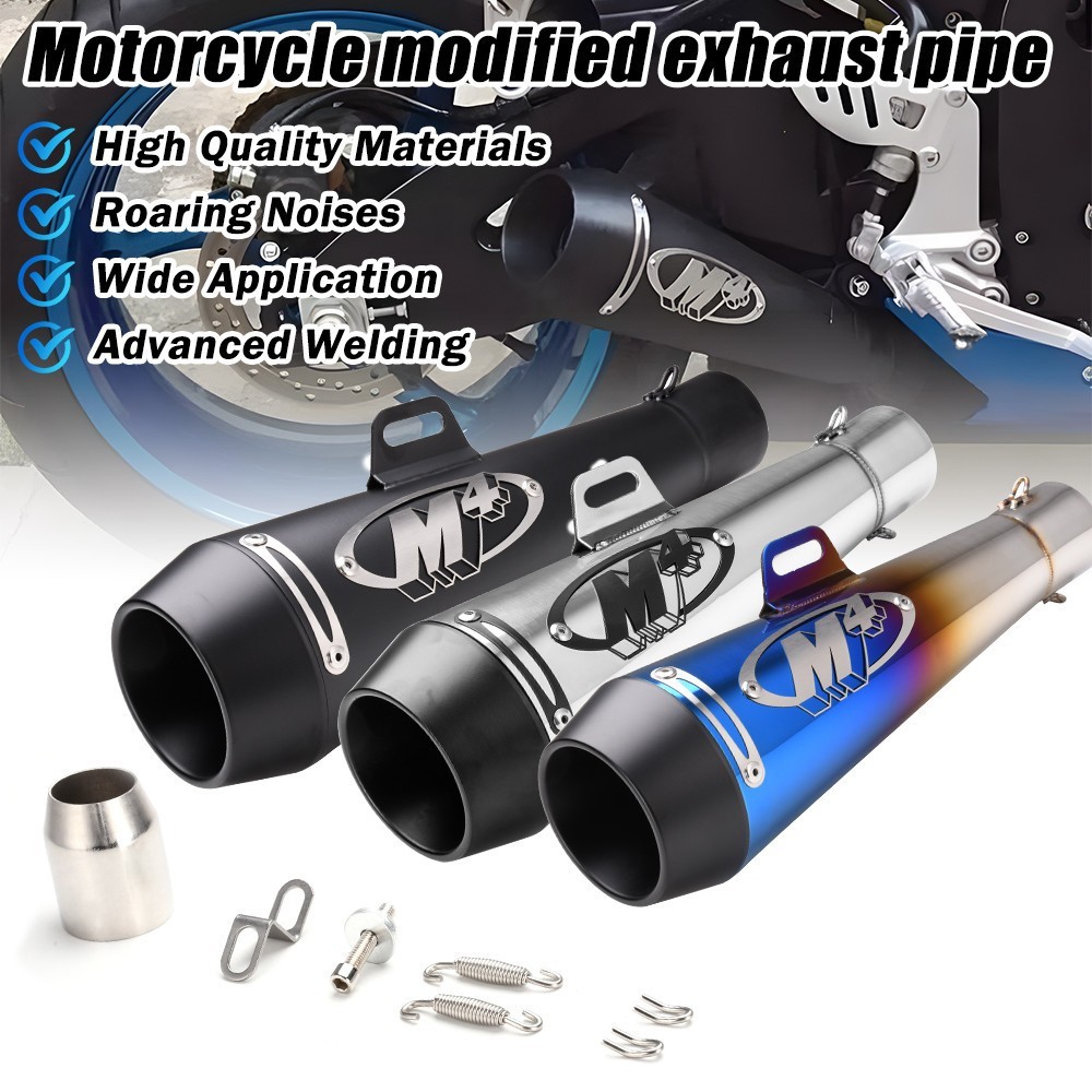 【Spot】M4 38-51mm Universal Exhaust Pipe Motorcycle Muffler Pipe Ekzos ...