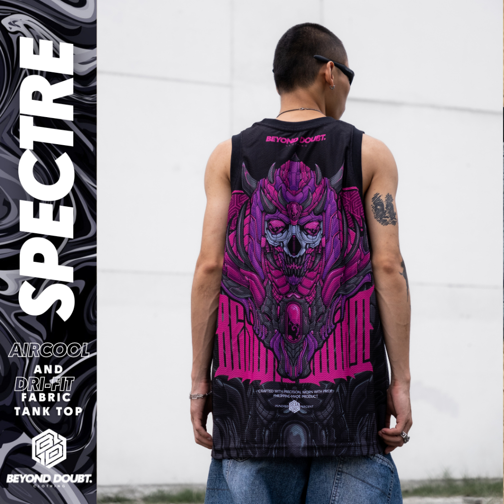 TANK TOP - "SPECTRE” Design AIRCOOL Fabric - BEYOND DOUBT CLOTHING ...