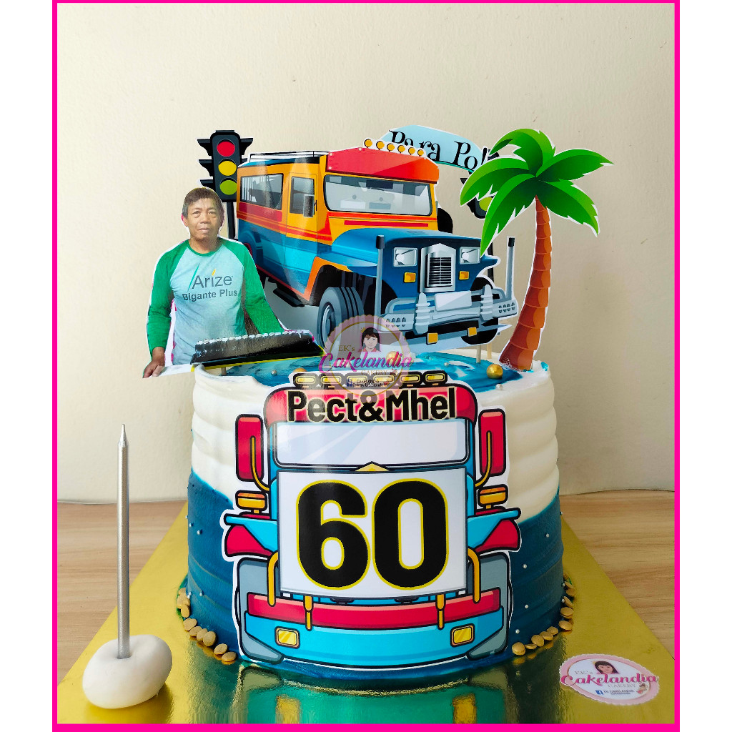 JEEPNEY Theme Cake Topper with FREE Candle | Shopee Philippines