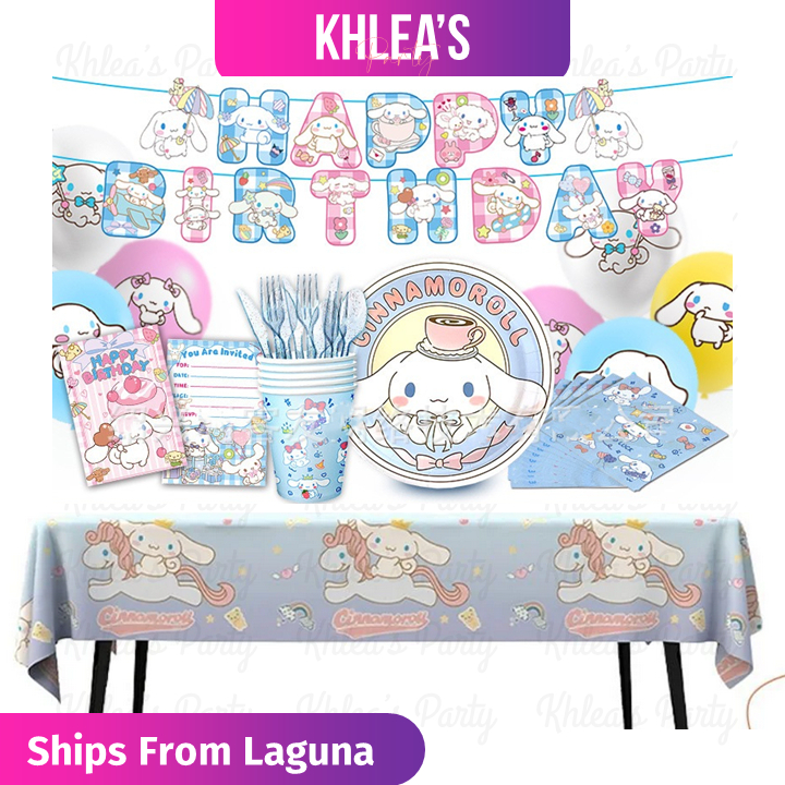 Cinnamoroll Sanrio Friends Birthday Balloon Party Theme Decorations ...