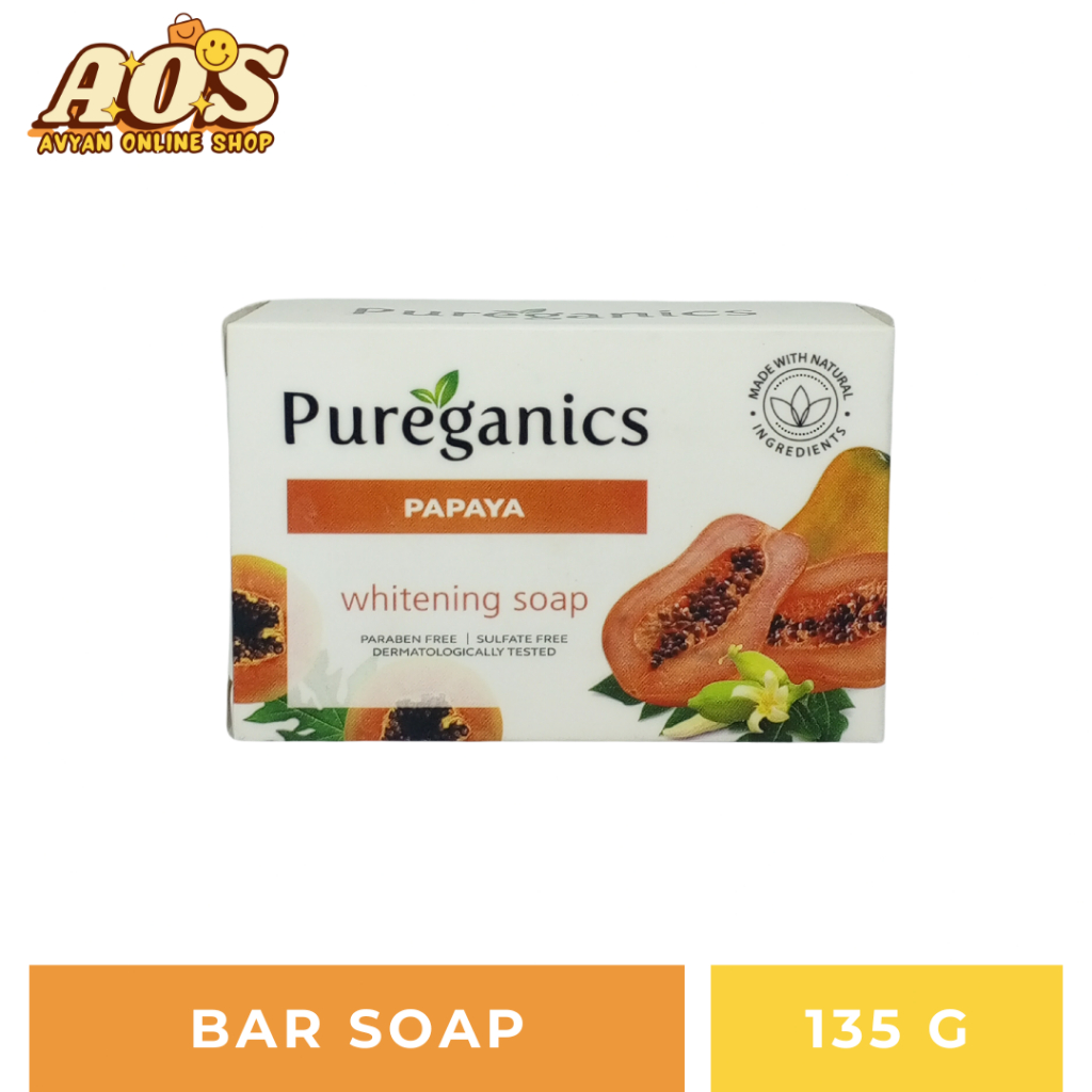 Pureganics Papaya Whitening Soap Bar Soap 135g | Shopee Philippines