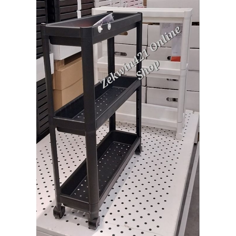 VESKEN Ìkea Cart, White/ Black 54x18x71 cm (21 1/4x7 1/8x28 ") | Shopee ...
