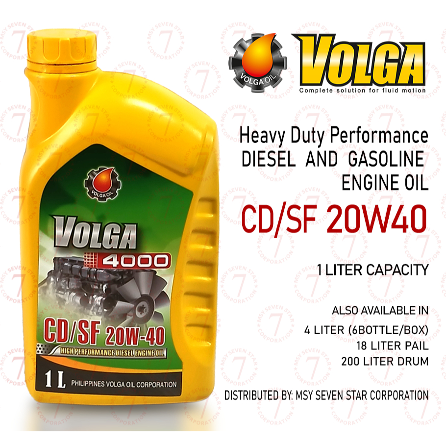 VOLGA CD/SF 20W40 1 Liter Heavy Duty Performance Diesel and Gasoline Engine Oil | Shopee Philippines