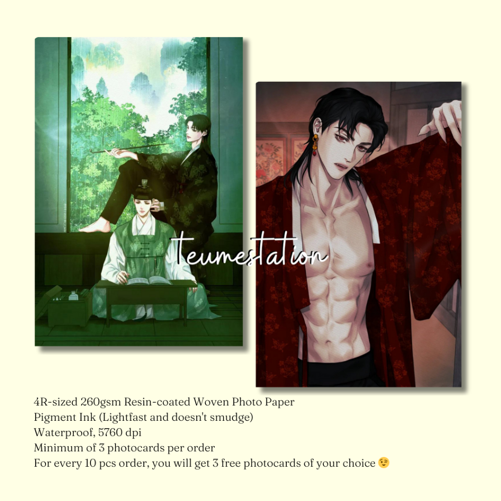 The Ghost's Nocturne BL Manhwa 4R Photocards (3 pcs. minimum per order ...