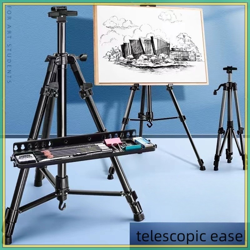 Thick Aluminum Easel Stand Folding Telescopic Adjustable Painting ...